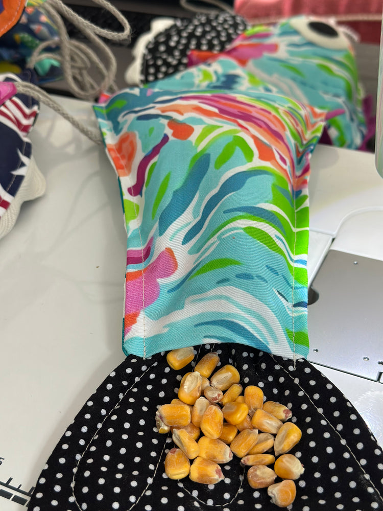 FishBellies Microwave Heating Pads and Freezer Cold Packs soothe pain